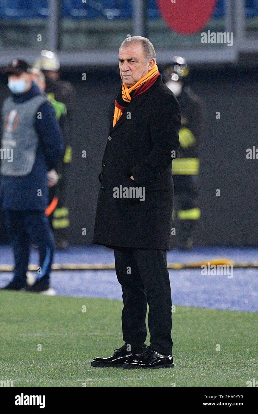 Rome, Italy. 09th Dec, 2021. Fatih Terim coach (Galatasaray) during the ...