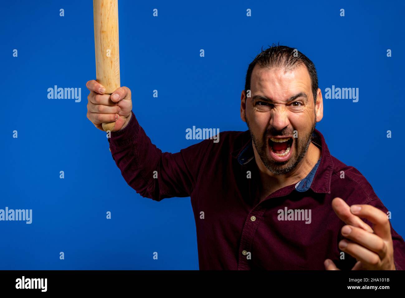 Portrait angry male chef cook hi-res stock photography and images - Alamy
