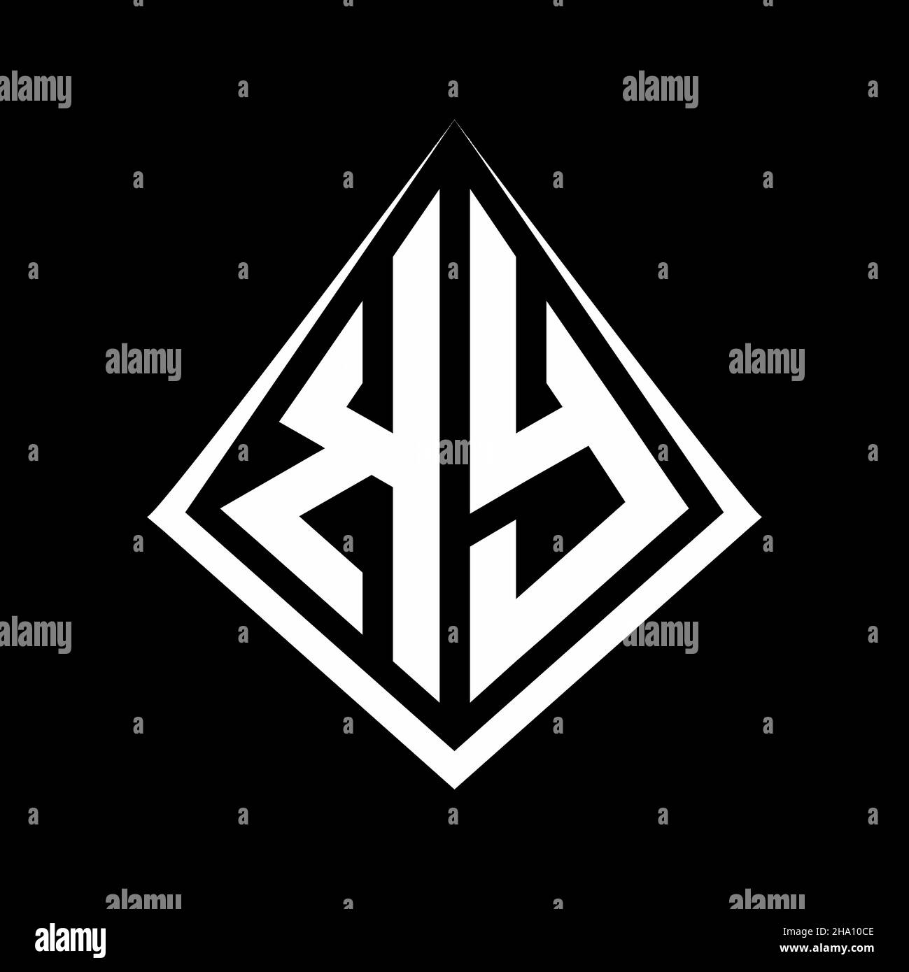 KY logo letters monogram with prisma shape design template vector icon ...