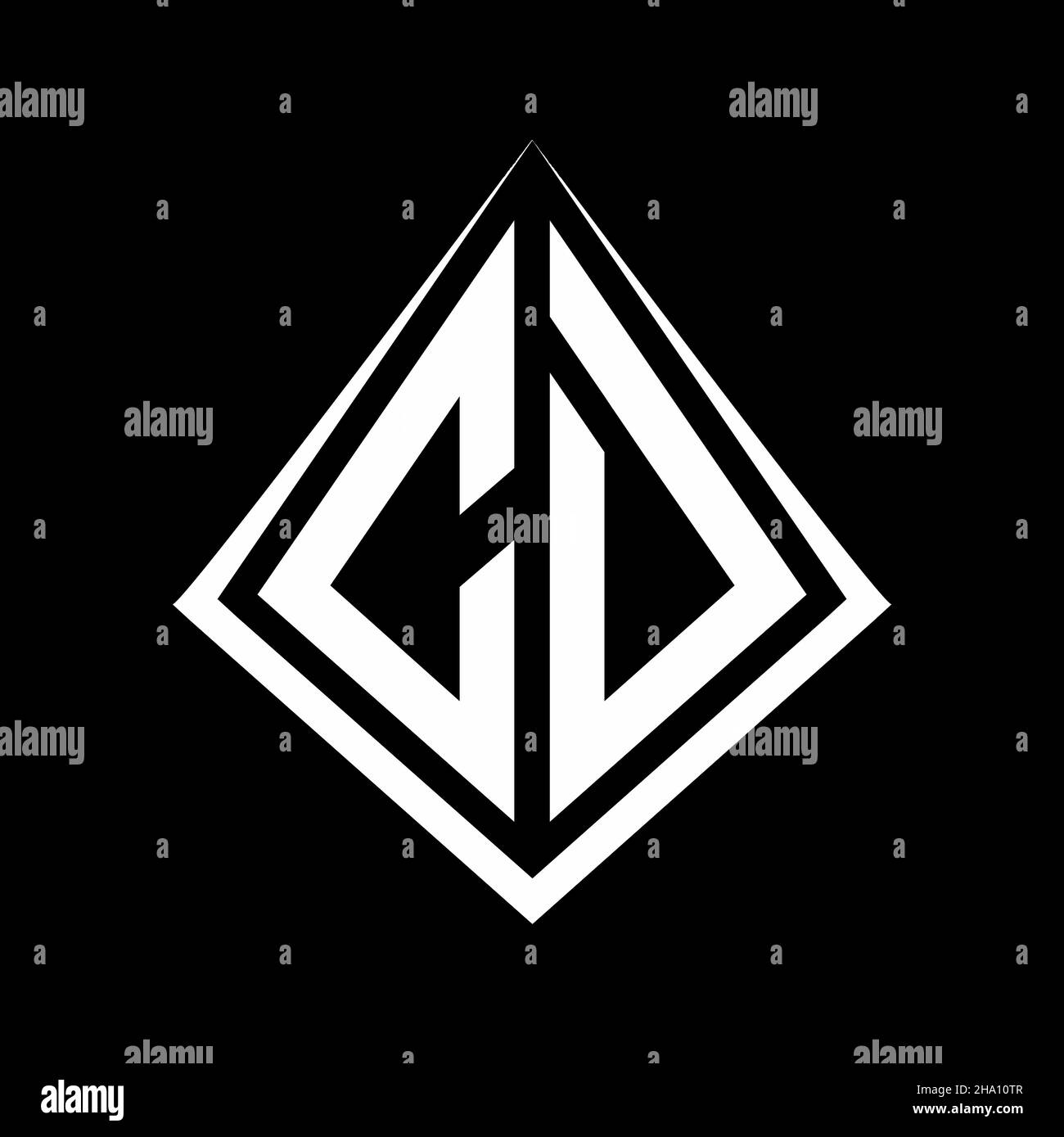 CD logo letters monogram with prisma shape design template vector icon ...