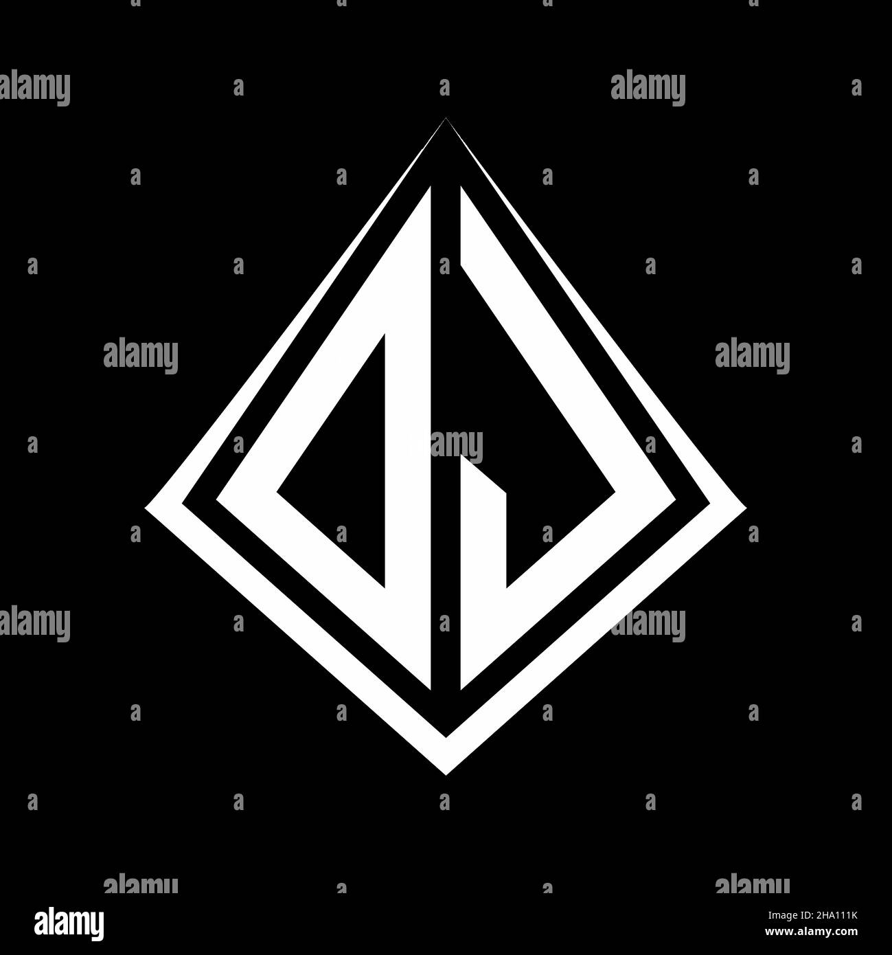 OJ logo letters monogram with prisma shape design template vector icon ...