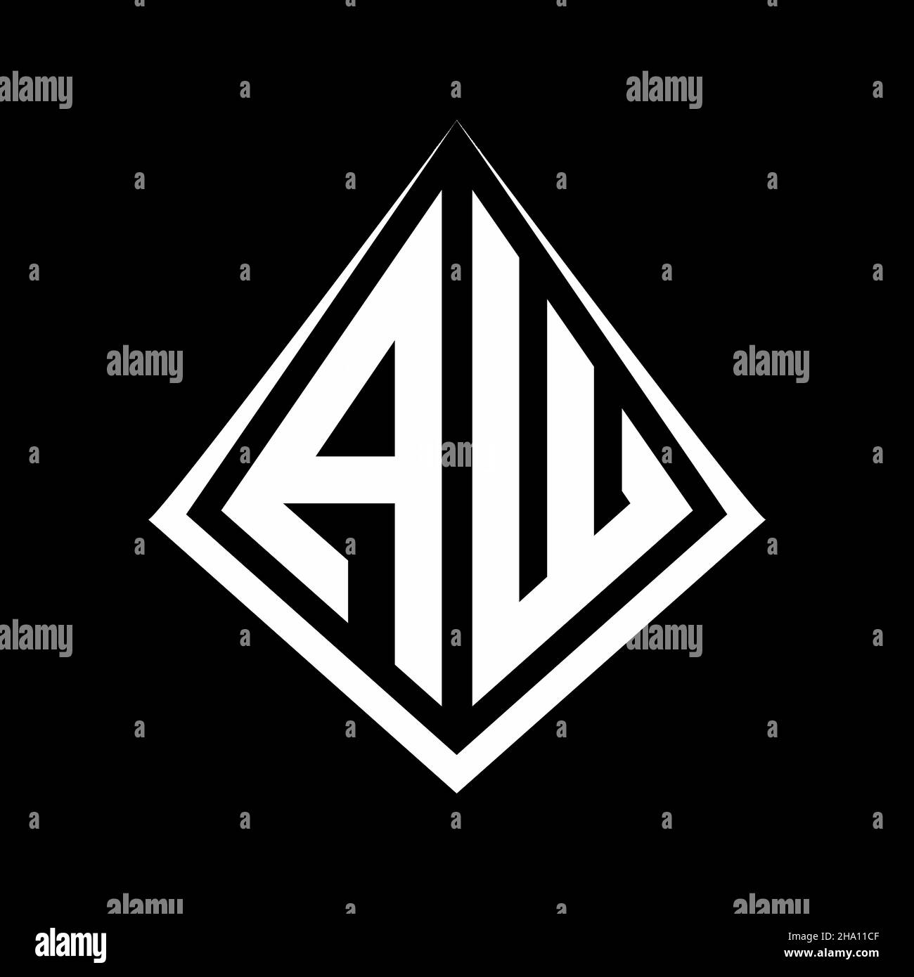 Aw logo design hi-res stock photography and images - Alamy
