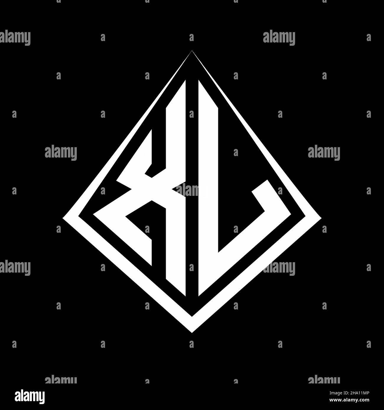 XL logo letters monogram with prisma shape design template vector icon ...