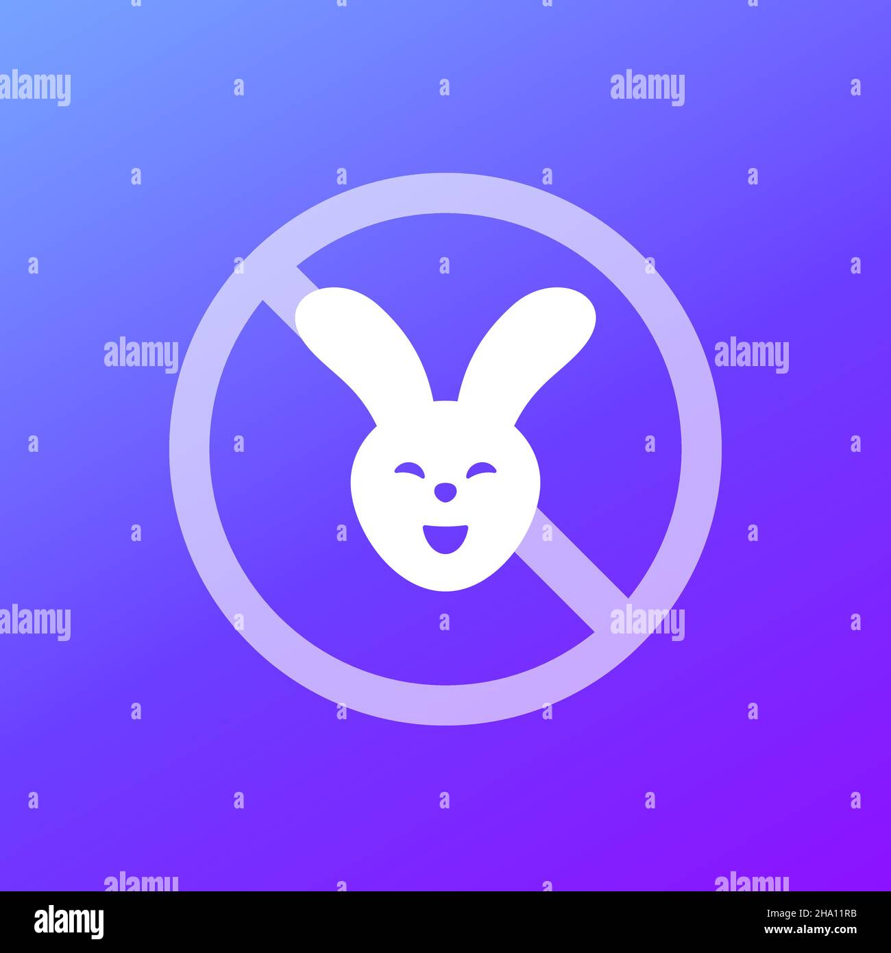 Not tested on animals icon, vector Stock Vector Image & Art - Alamy