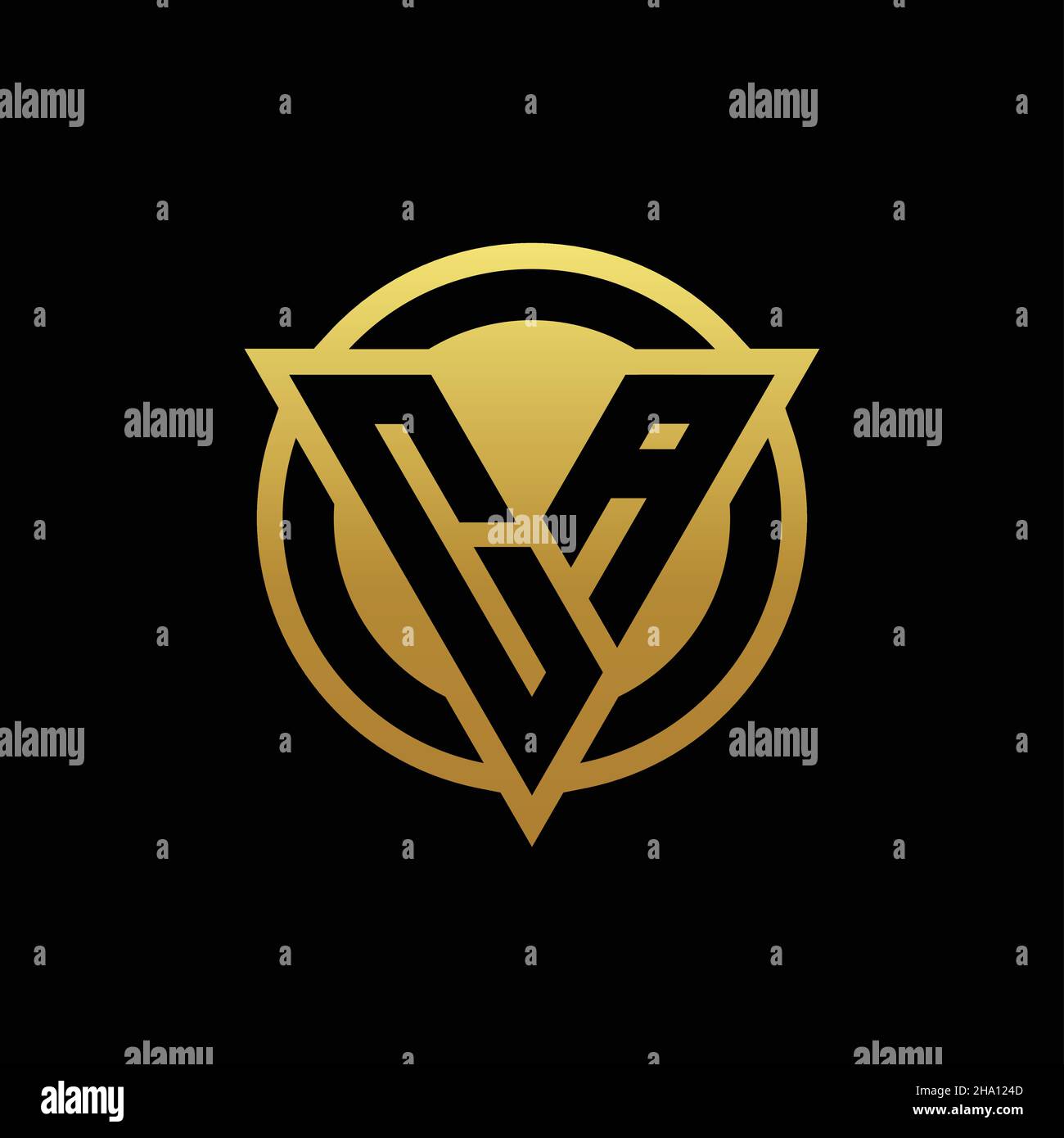 CA logo monogram with triangle shape and circle rounded style isolated ...