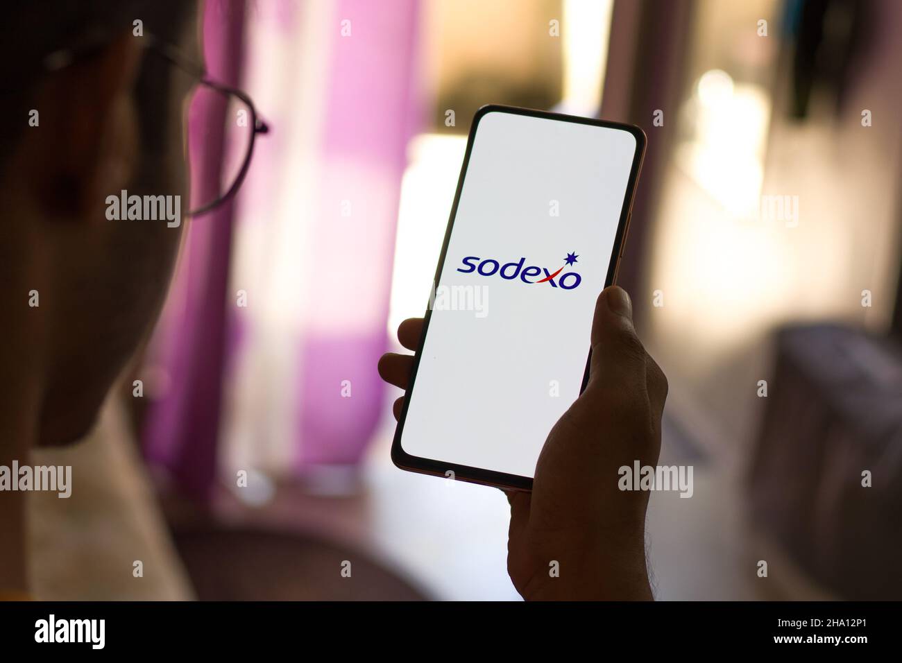 West Bangal, India - December 05, 2021 : Sodexo logo on phone screen ...