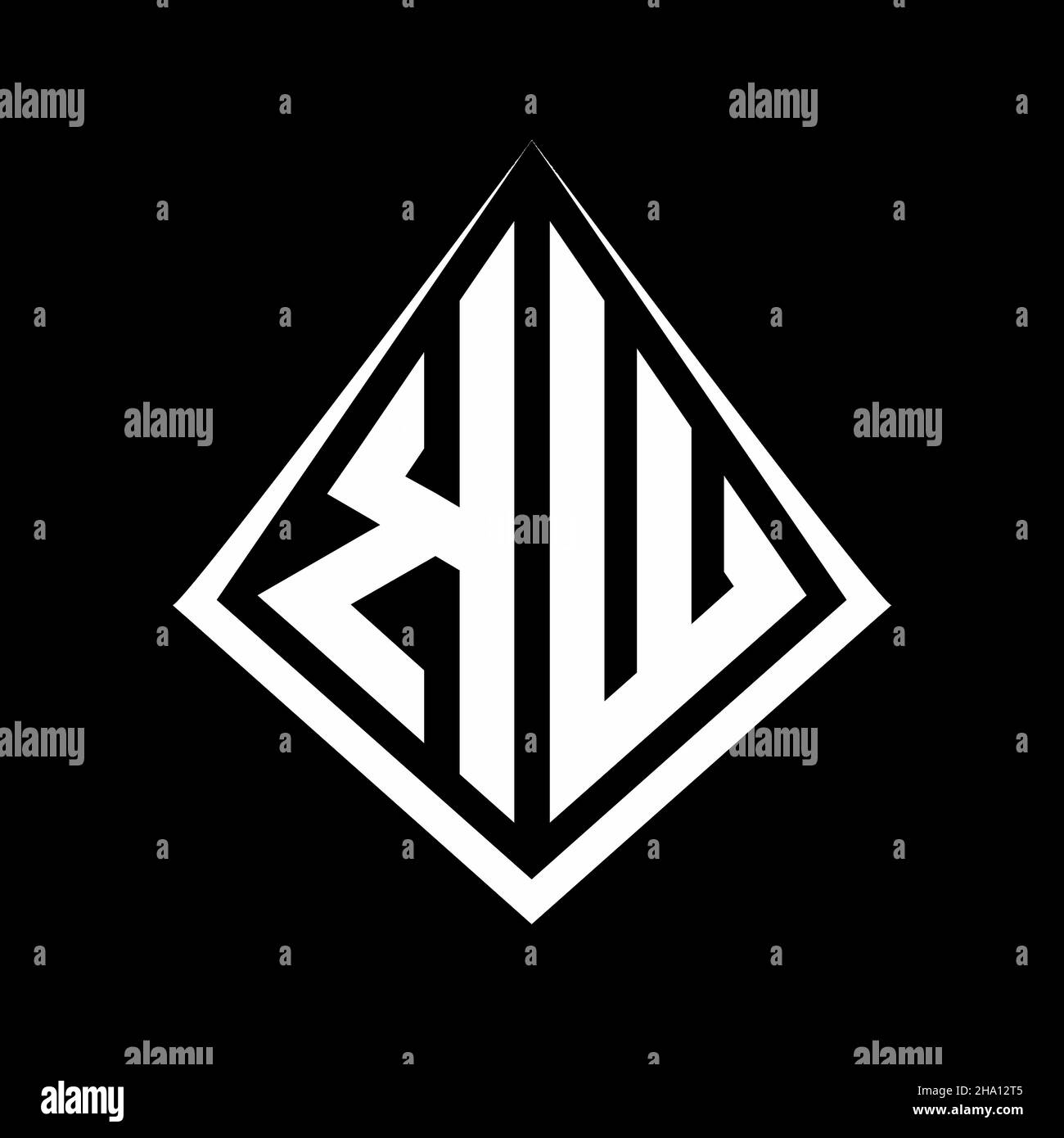 Kw initials logo hi-res stock photography and images - Alamy
