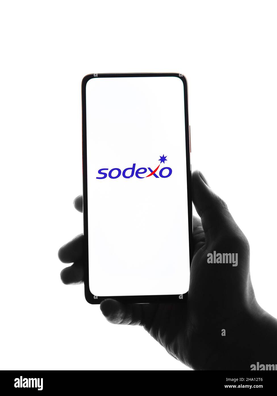 West Bangal, India - December 05, 2021 : Sodexo logo on phone screen ...