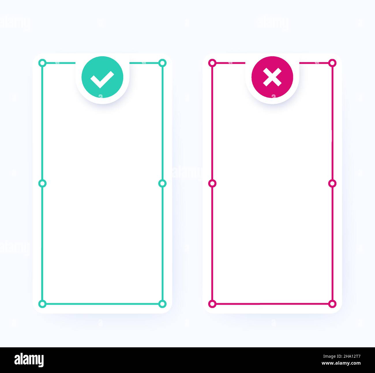 positive and negative, pros and cons lists Stock Vector Image & Art - Alamy