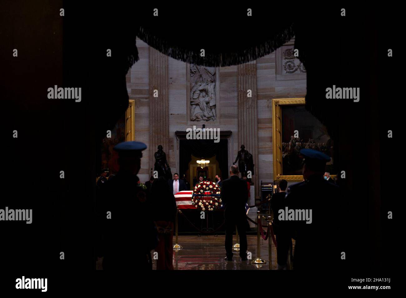 People pay their respects to former United States Senate Majority ...