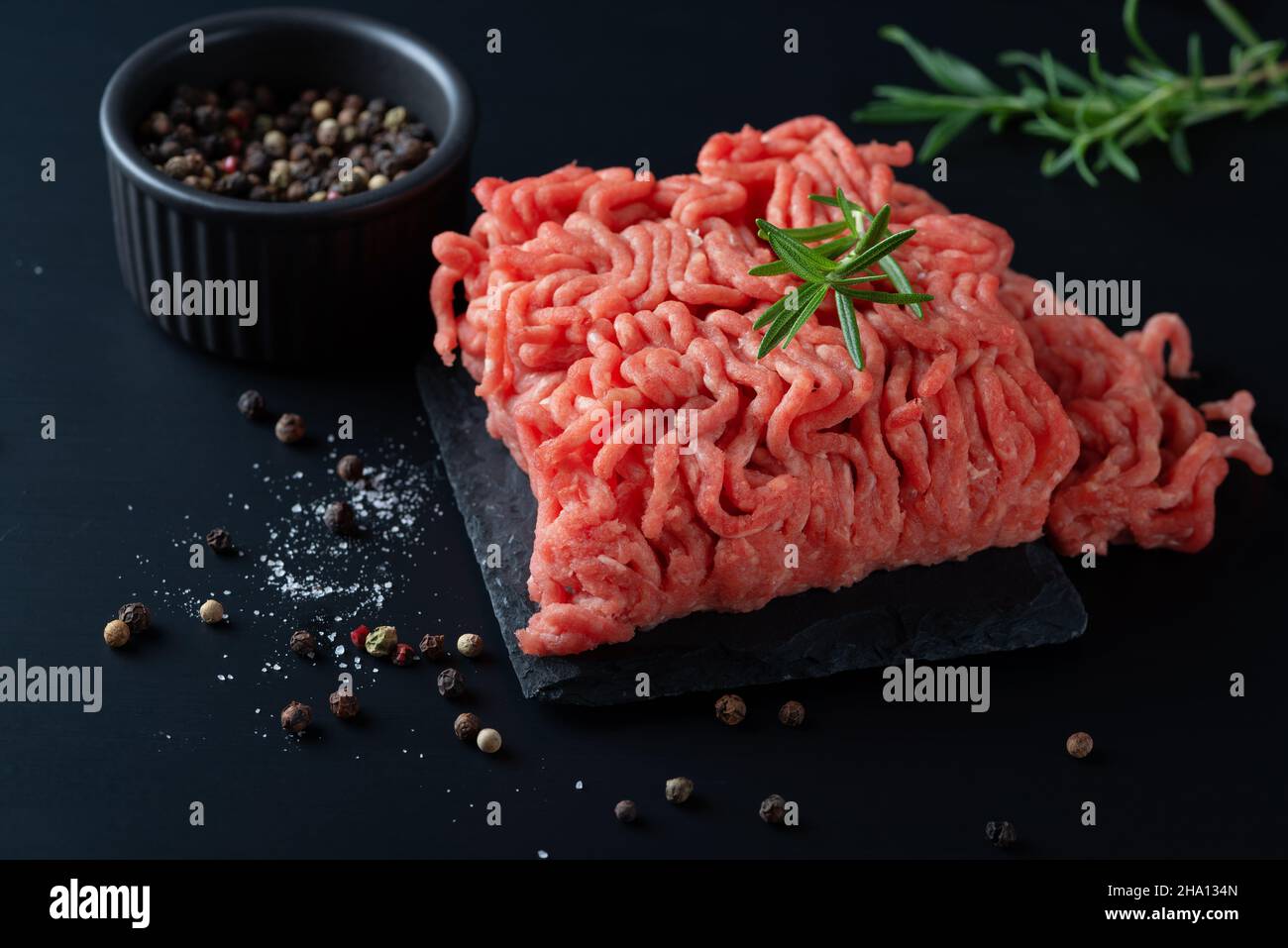 Fresh minced meat. Close up Stock Photo - Alamy