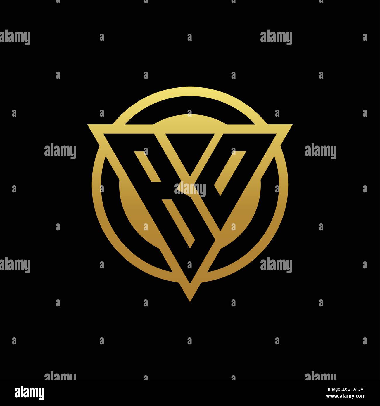 BO logo monogram with triangle shape and circle rounded style isolated ...