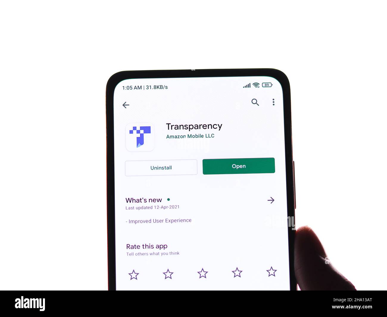 West Bangal, India - December 05, 2021 : Amazon Transparency logo on ...