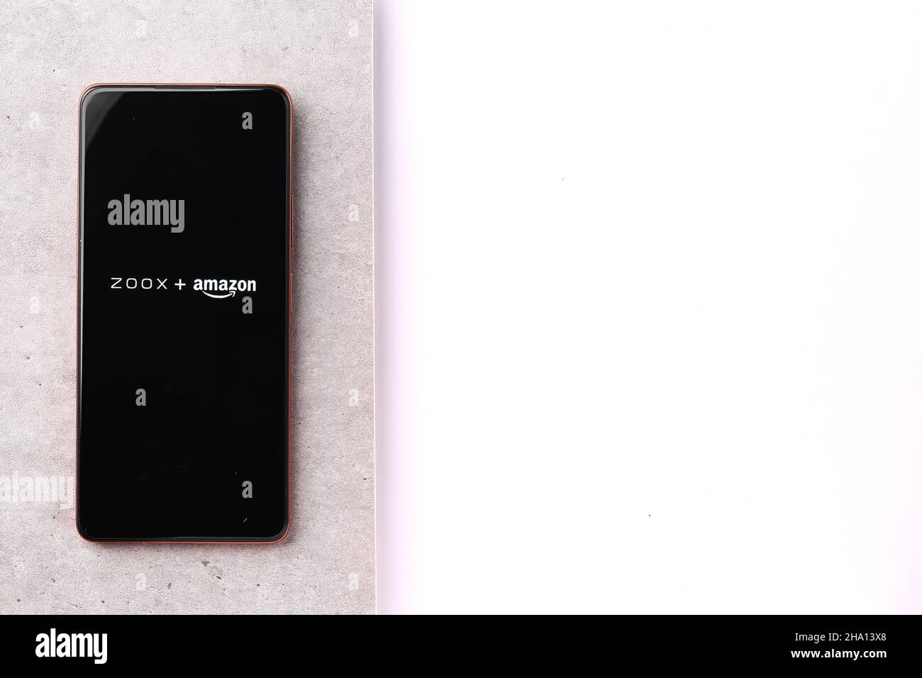 West Bangal, India - December 05, 2021 : Zoox logo on phone screen ...