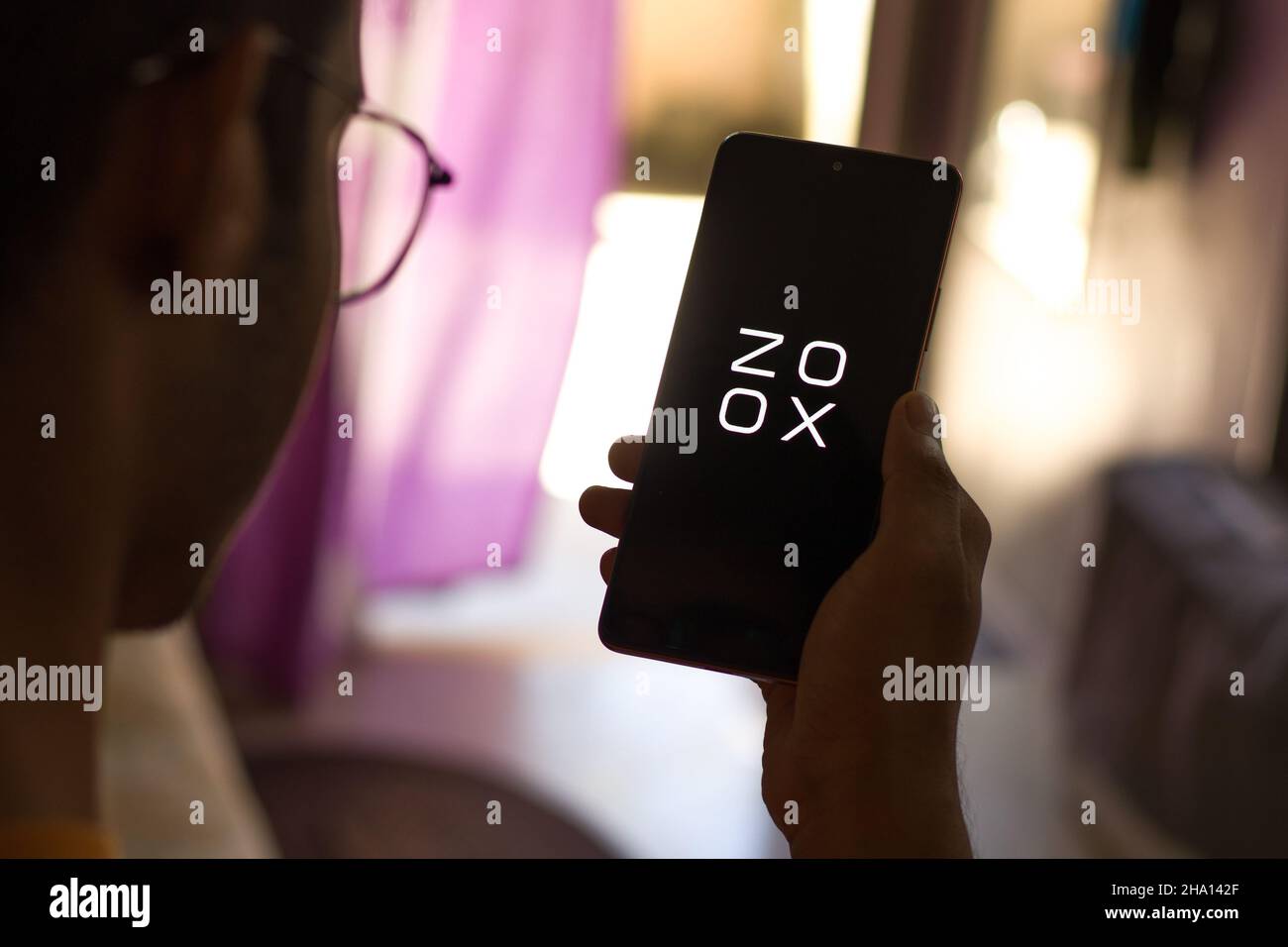 West Bangal, India - December 05, 2021 : Zoox logo on phone screen ...