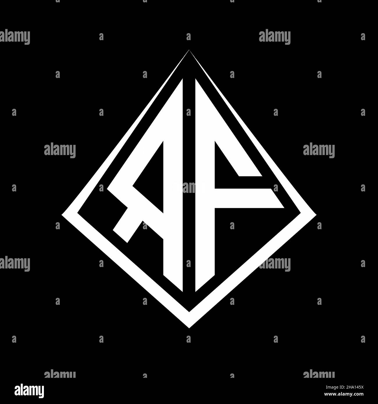 RF logo letters monogram with prisma shape design template vector icon ...