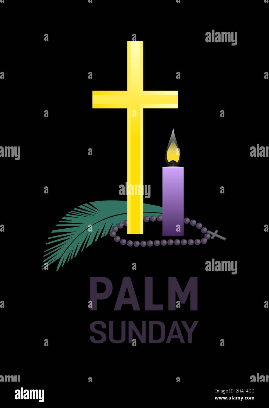 Palm Sunday holiday vector poster Stock Vector Image & Art - Alamy
