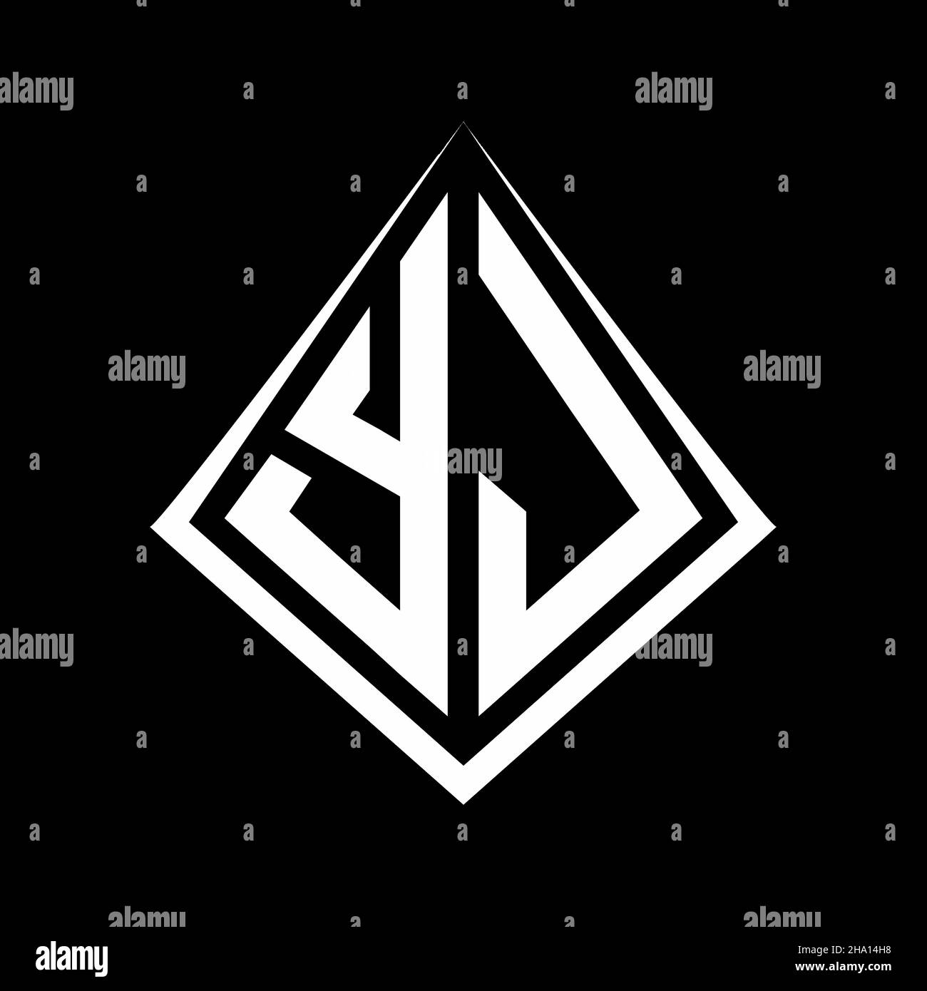 YJ logo letters monogram with prisma shape design template vector icon modern Stock Vector Image ...