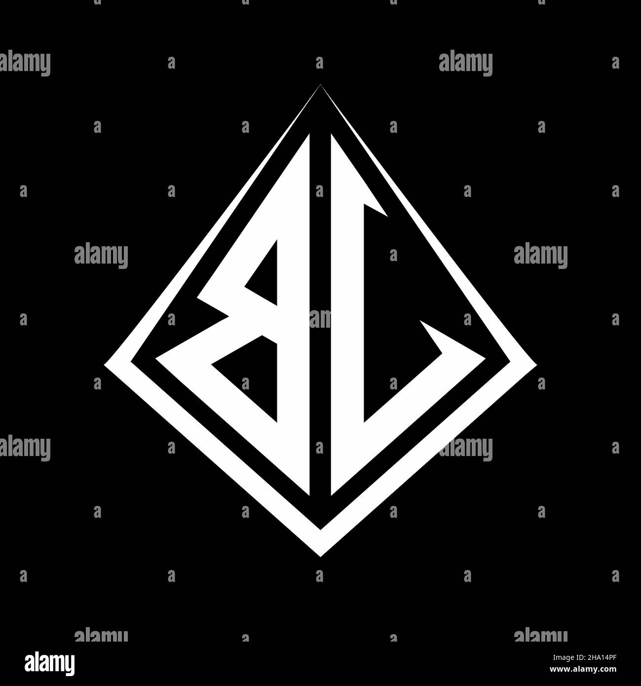 BV logo letters monogram with prisma shape design template vector icon ...