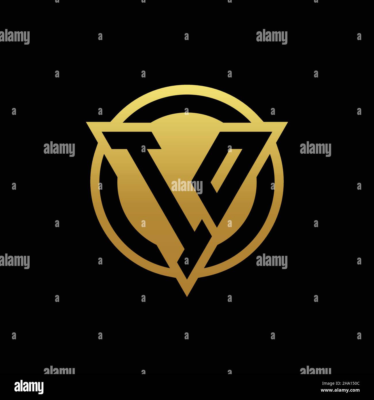 IO logo monogram with triangle shape and circle rounded style isolated ...