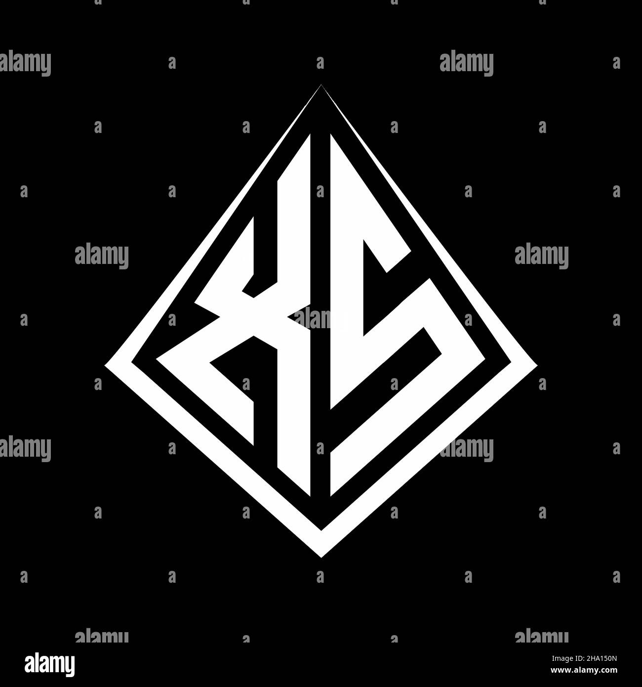 XS logo letters monogram with prisma shape design template vector icon ...