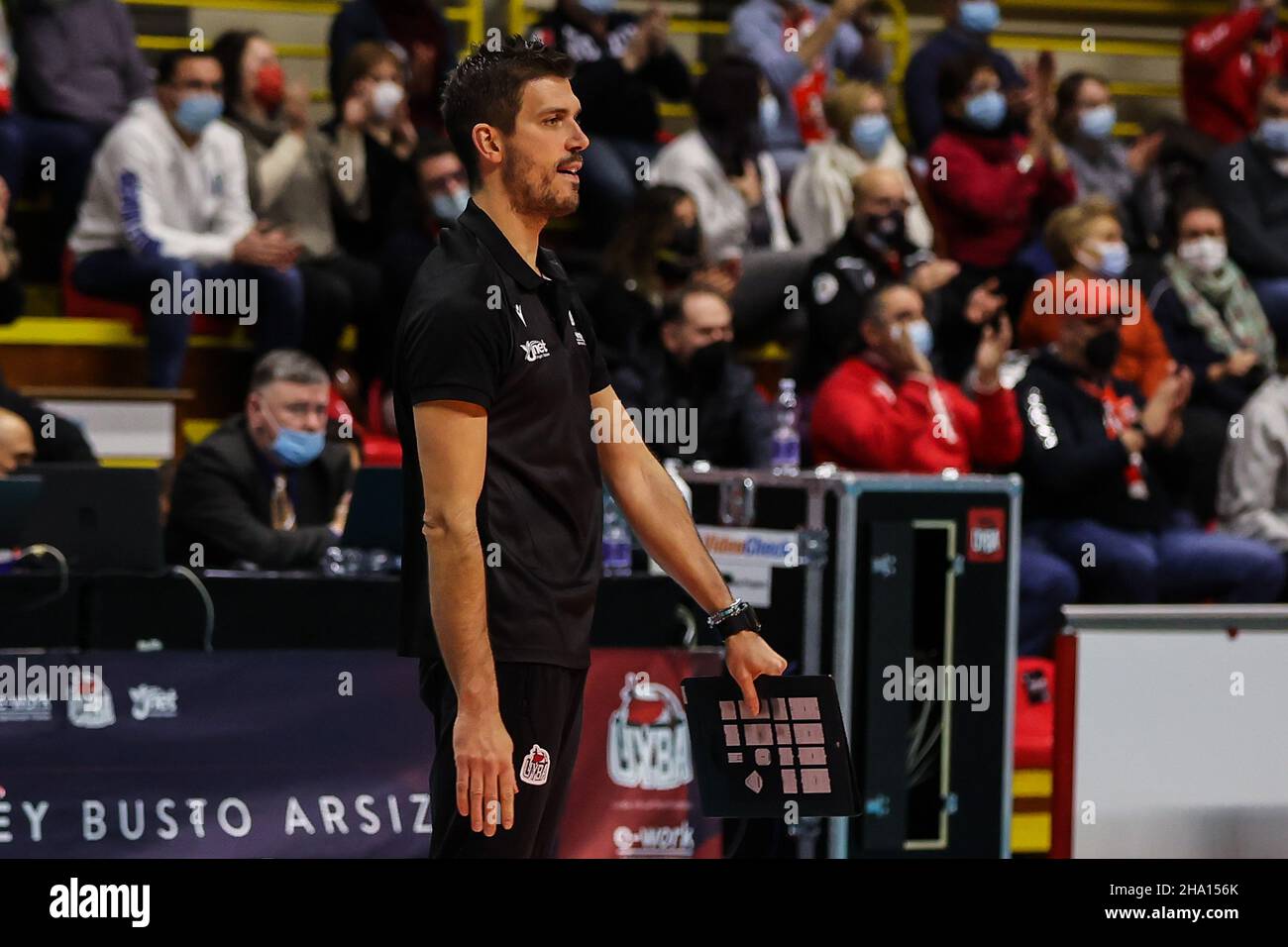 Marco Musso head coach of UYBA Unet E-Work Busto Arsizio looks on ...