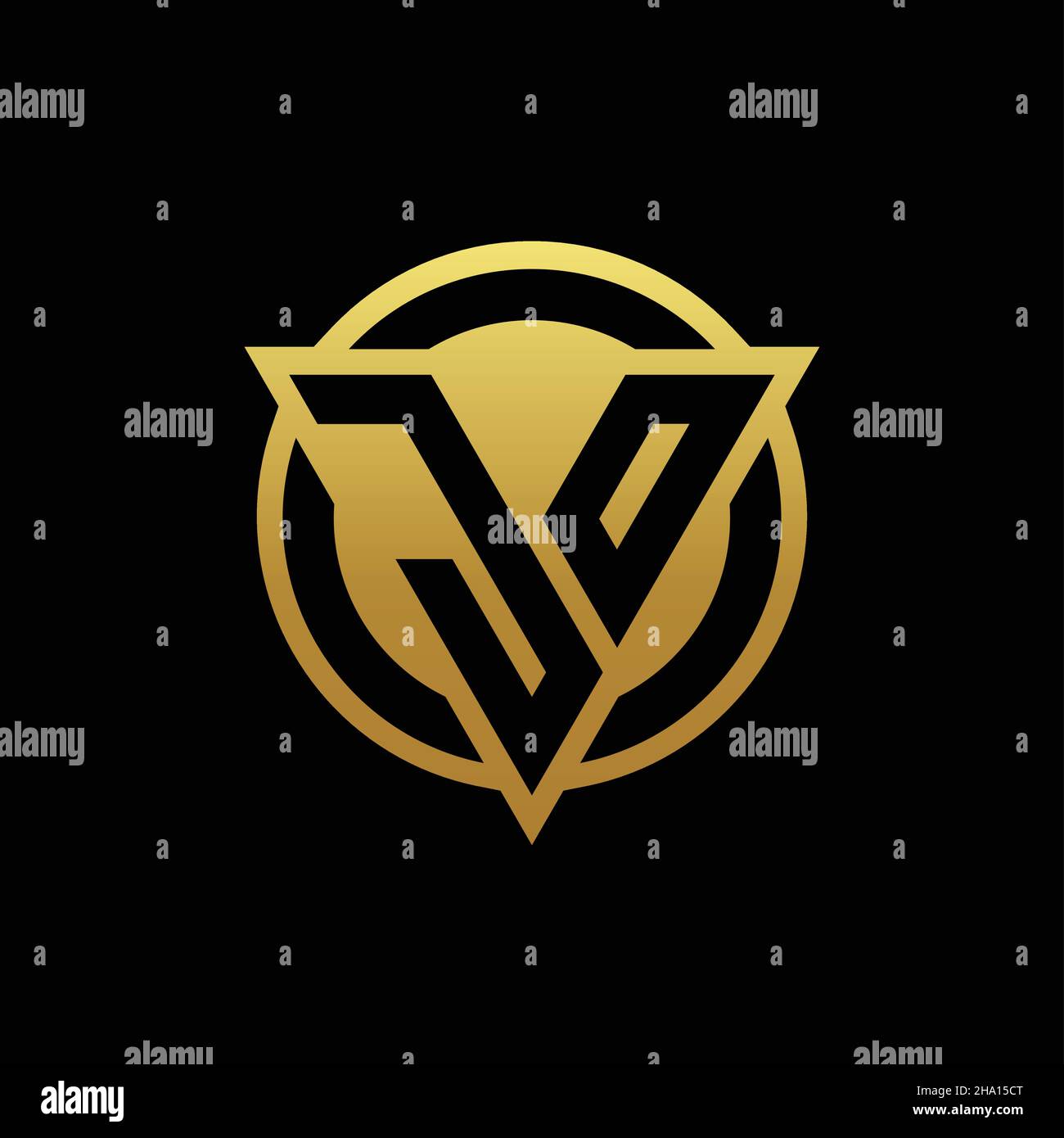 JO logo monogram with triangle shape and circle rounded style isolated ...