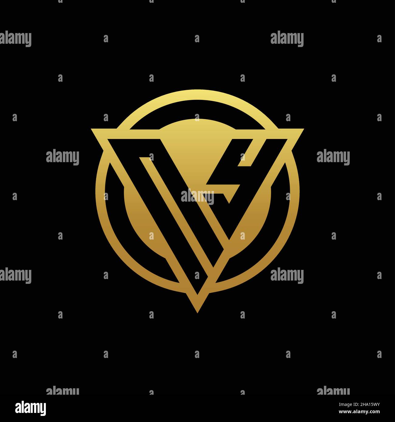 NY logo monogram with triangle shape and circle rounded style isolated ...