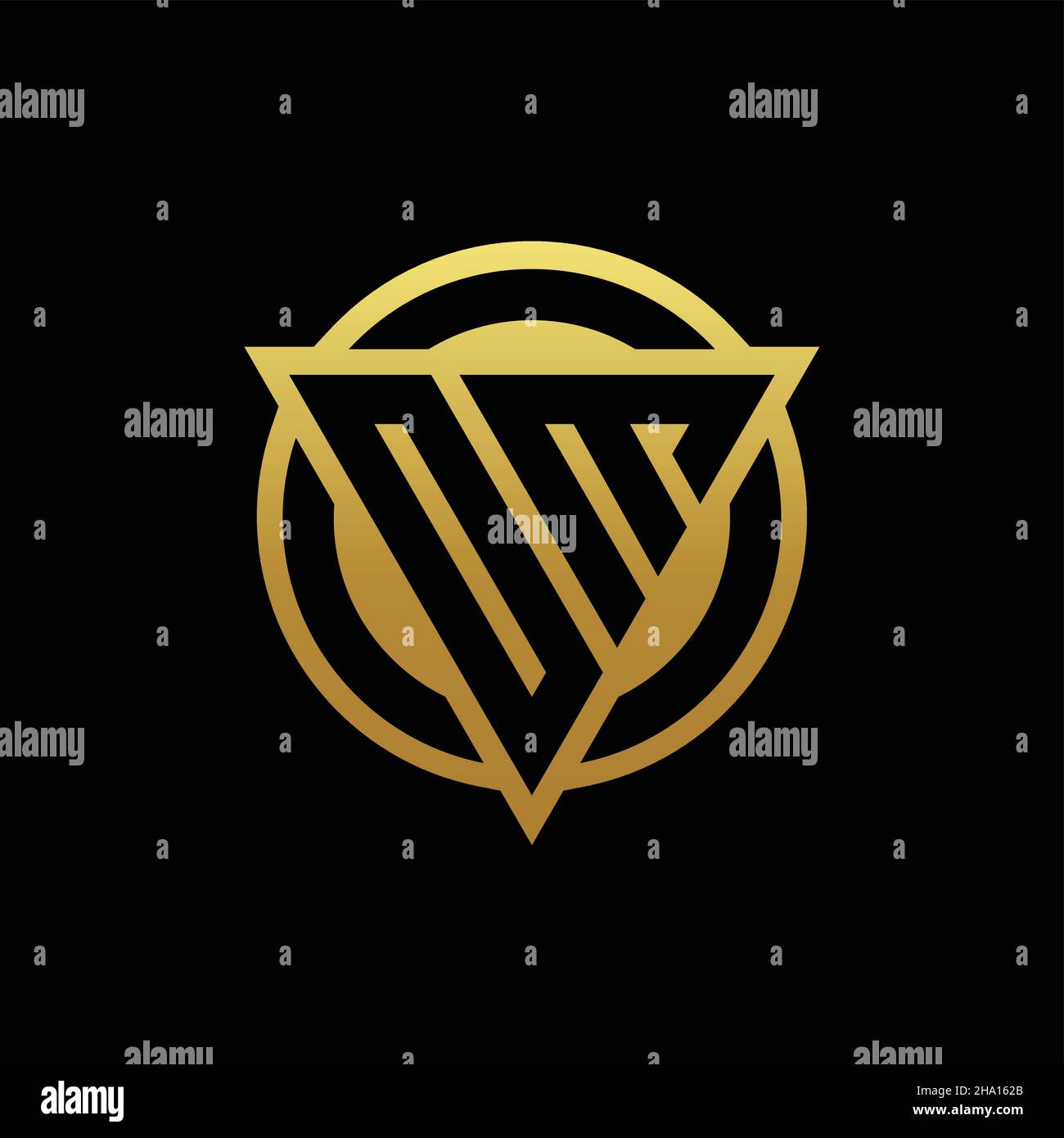 OM logo monogram with triangle shape and circle rounded style isolated ...