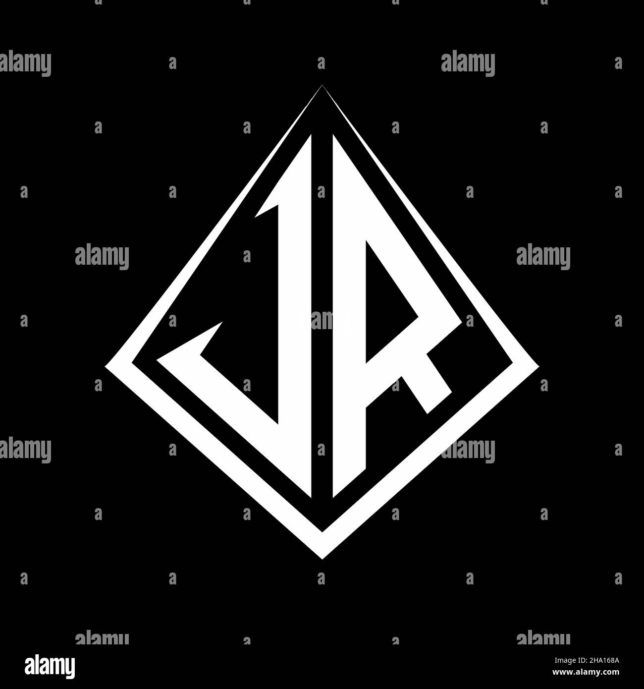 VR logo letters monogram with prisma shape design template vector icon ...