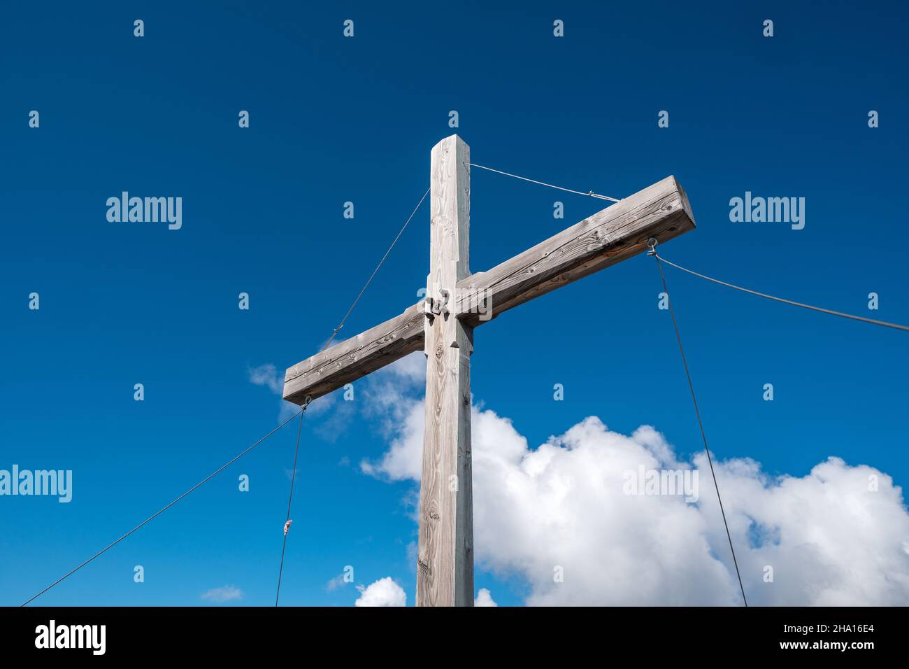 Jesus on cross over blue hi-res stock photography and images - Alamy