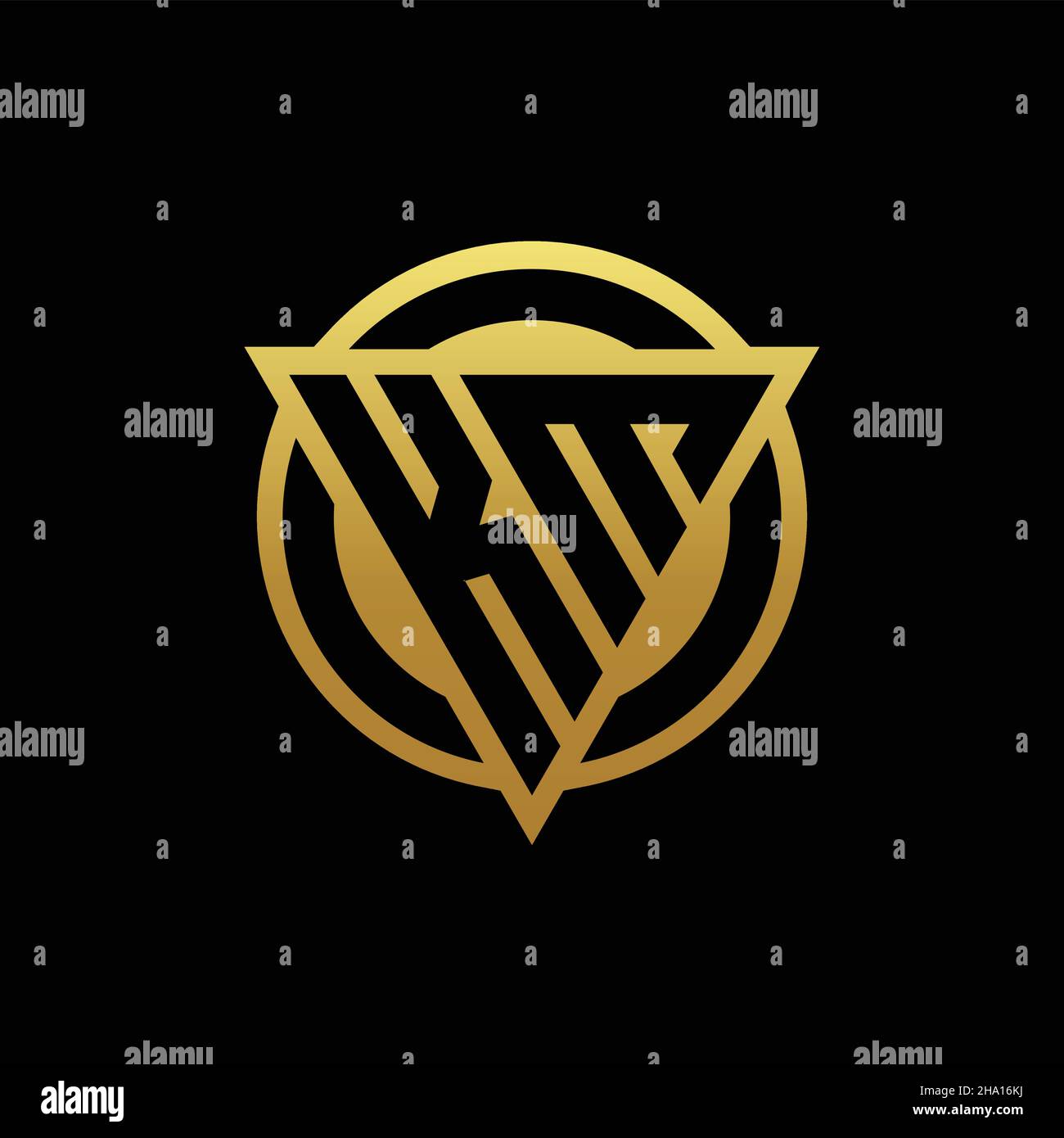 KM logo monogram with triangle shape and circle rounded style isolated ...
