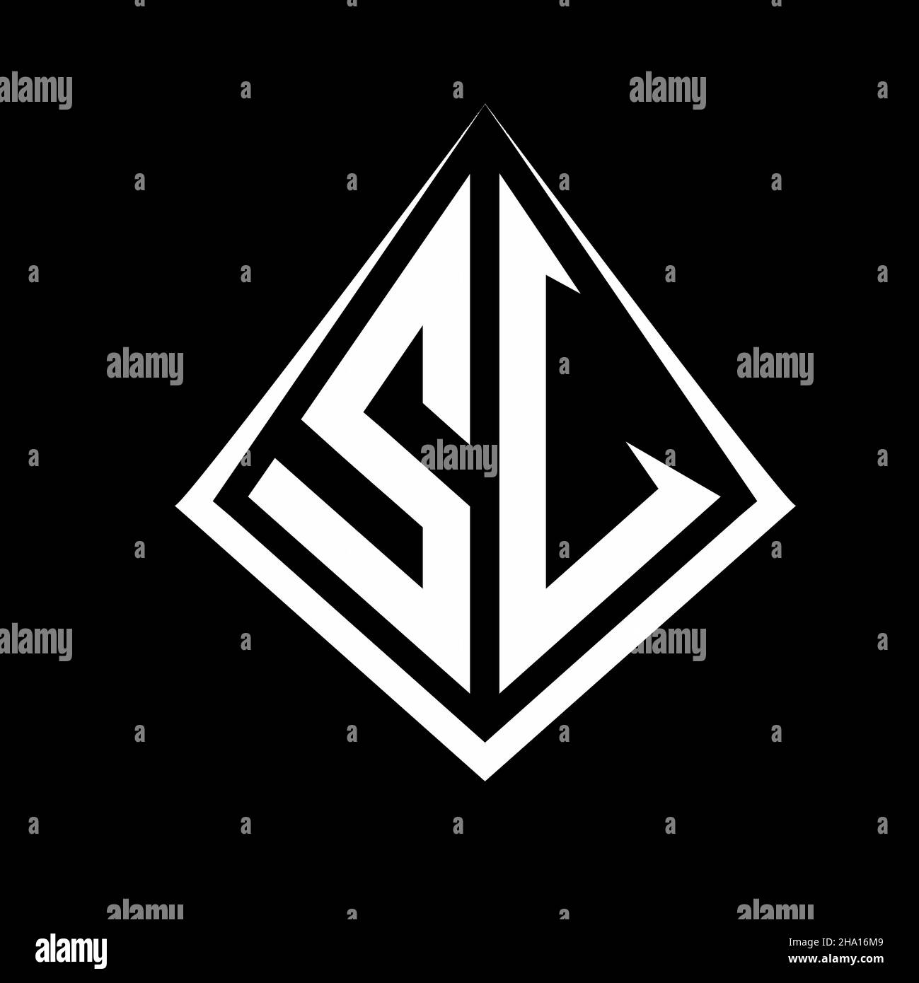 SV logo letters monogram with prisma shape design template vector icon ...