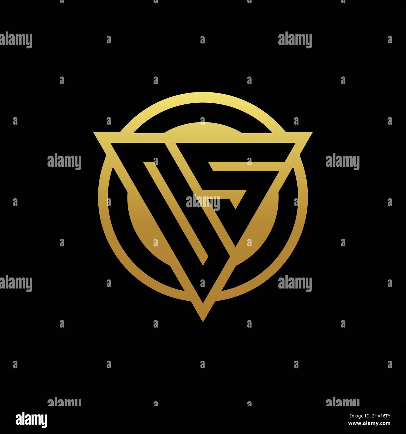 OS logo monogram with triangle shape and circle rounded style isolated ...