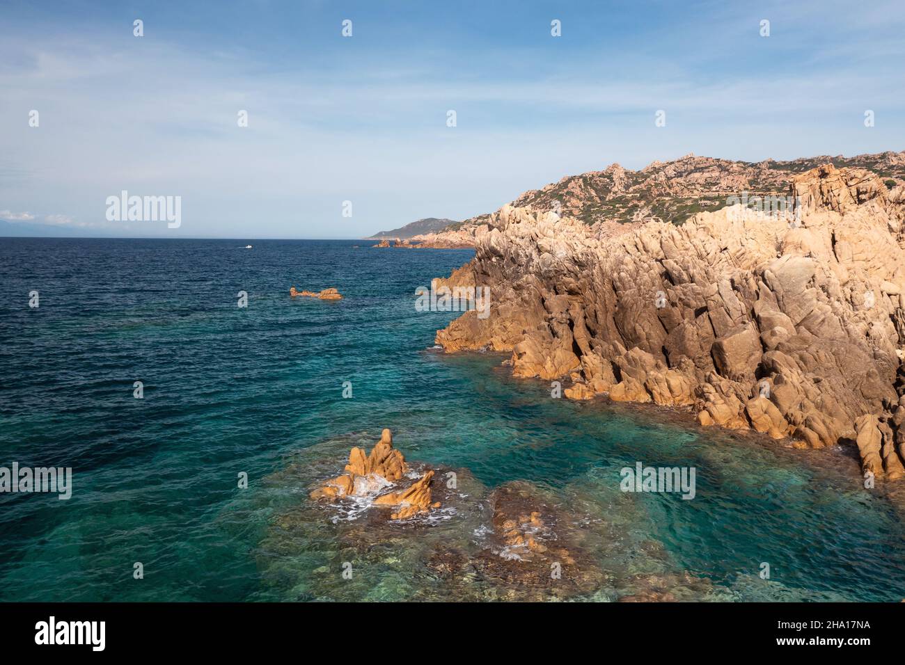 Costa Paradiso beach on Sardinia, Italy. Aerial view Stock Photo - Alamy
