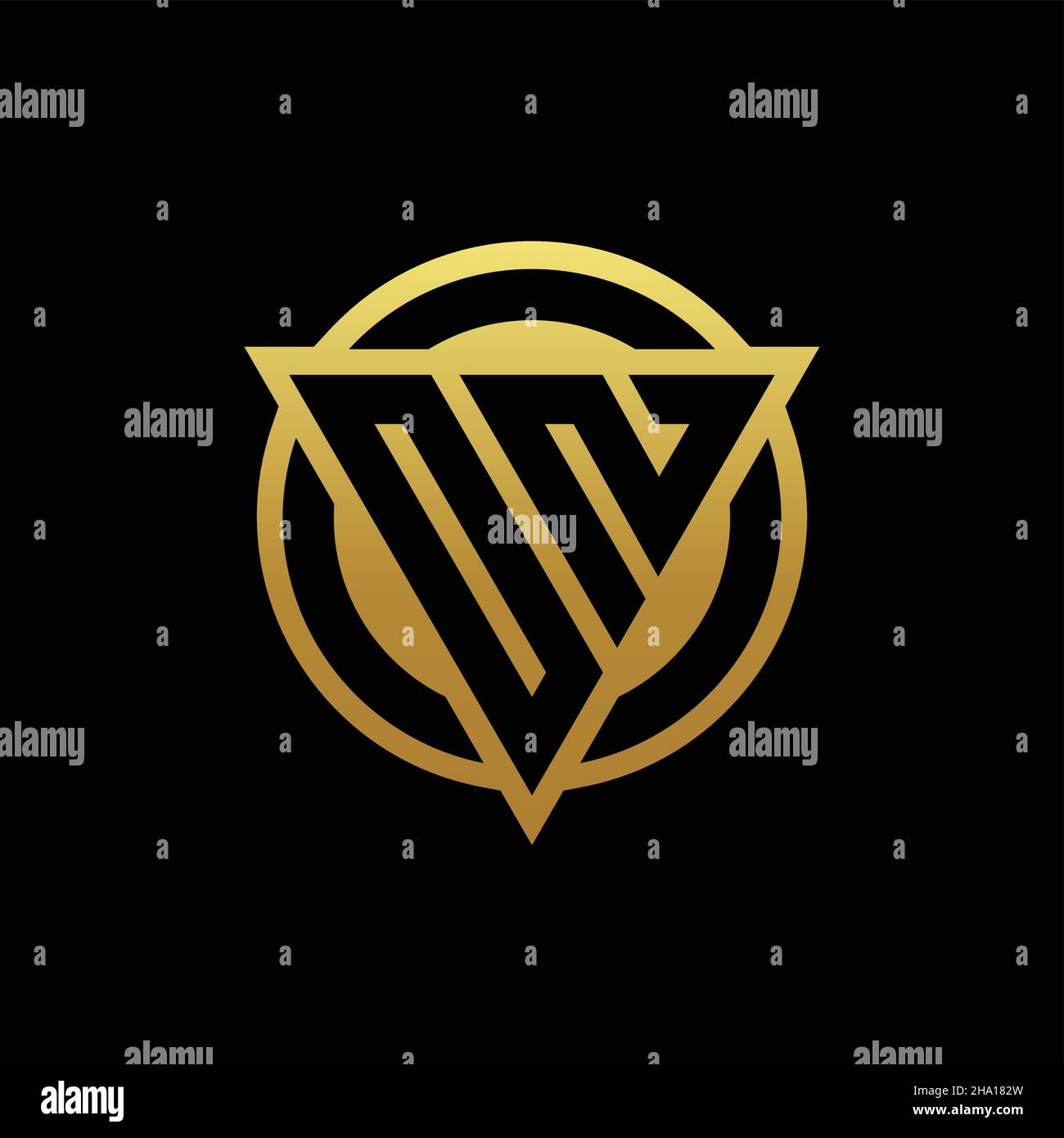 Logo monogram triangle shape Stock Vector Images - Alamy