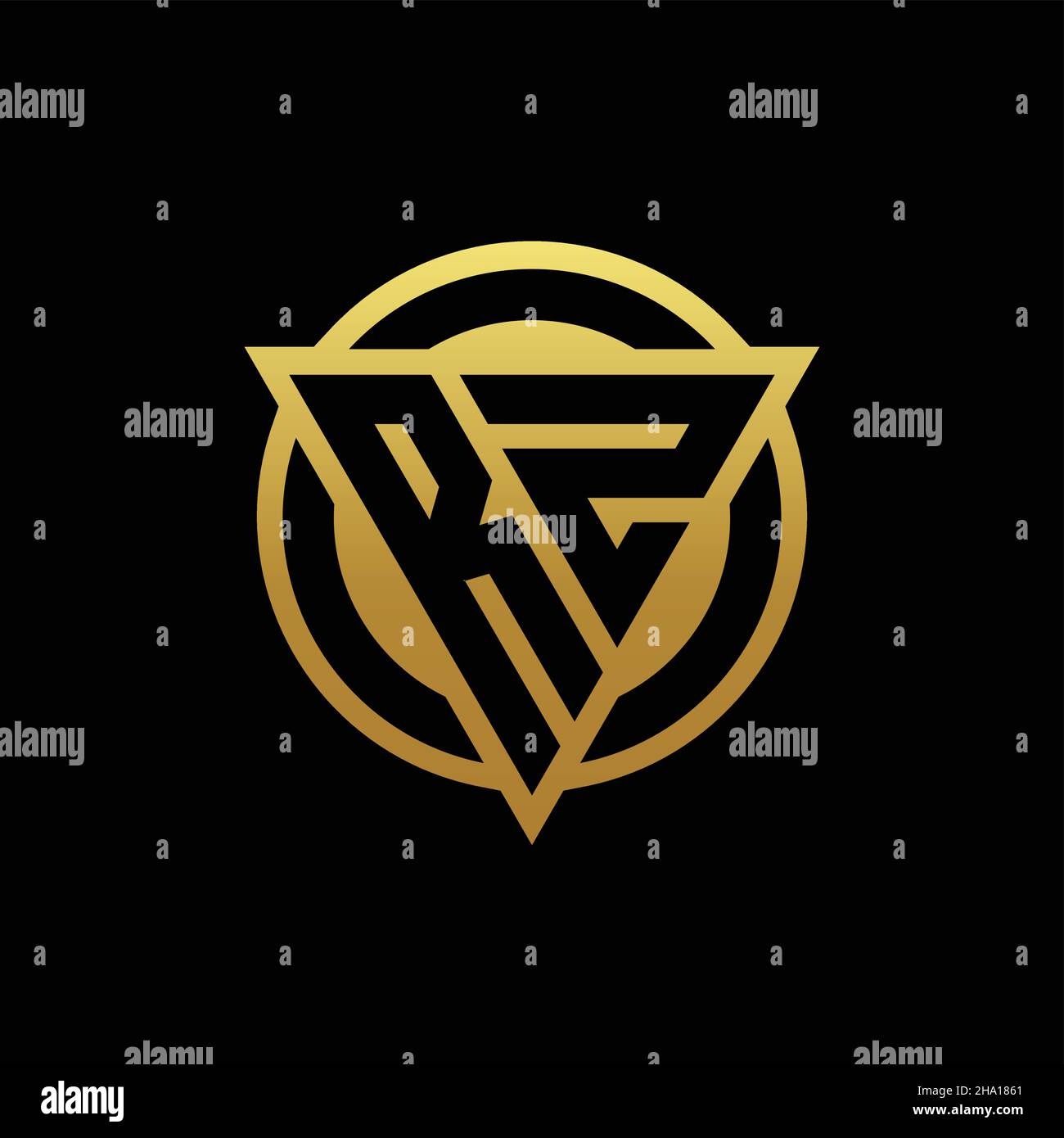 RZ logo monogram with triangle shape and circle rounded style isolated ...