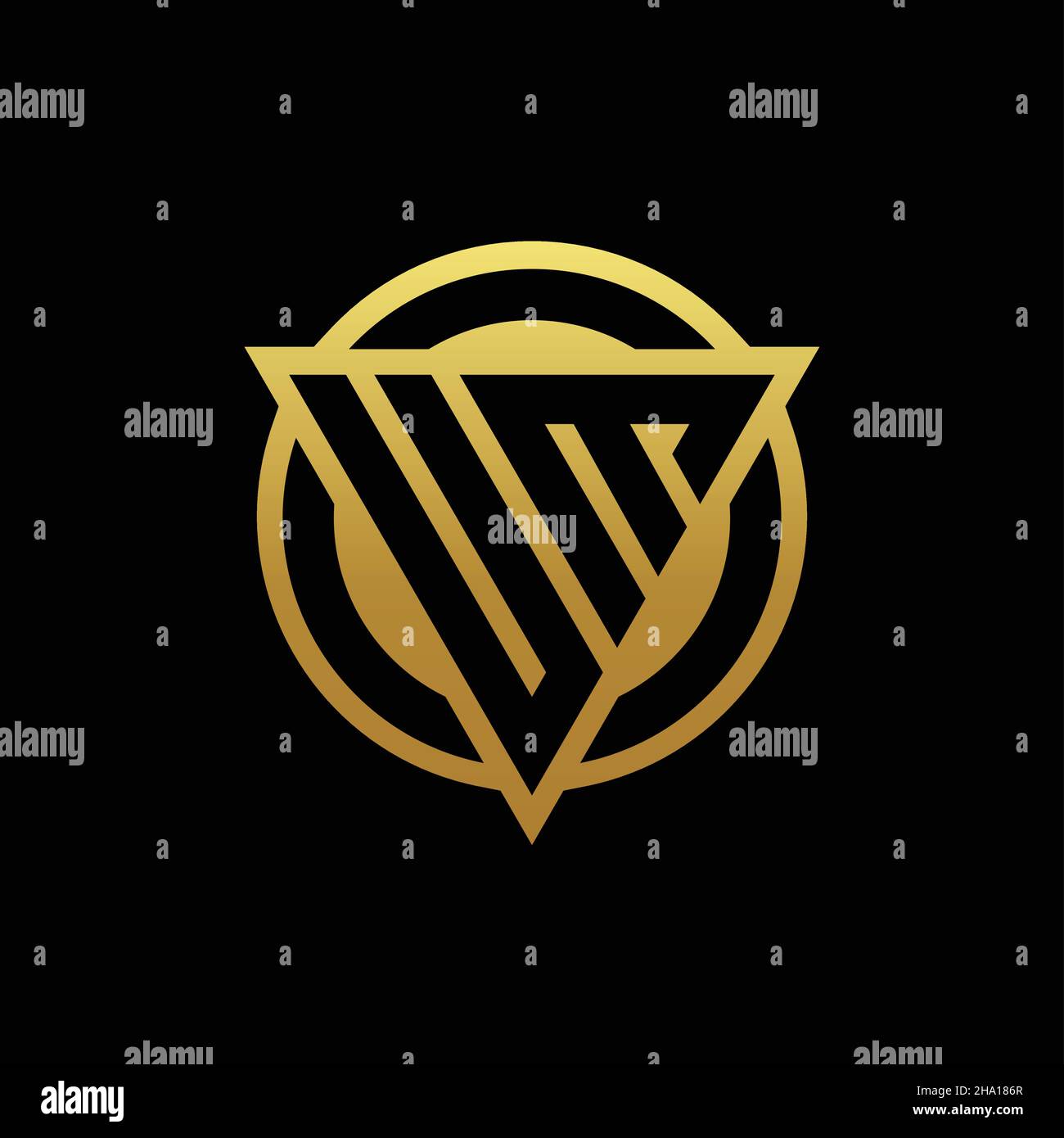 UM logo monogram with triangle shape and circle rounded style isolated ...