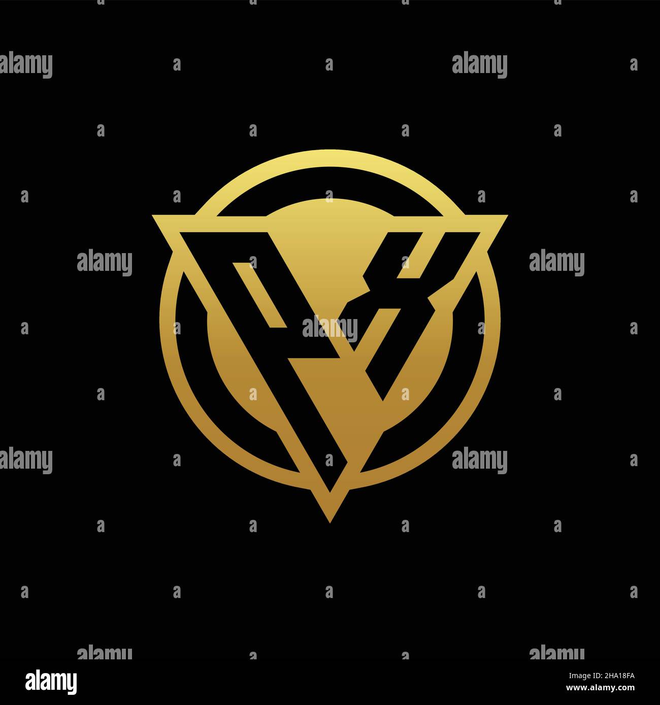 PX logo monogram with triangle shape and circle rounded style isolated ...
