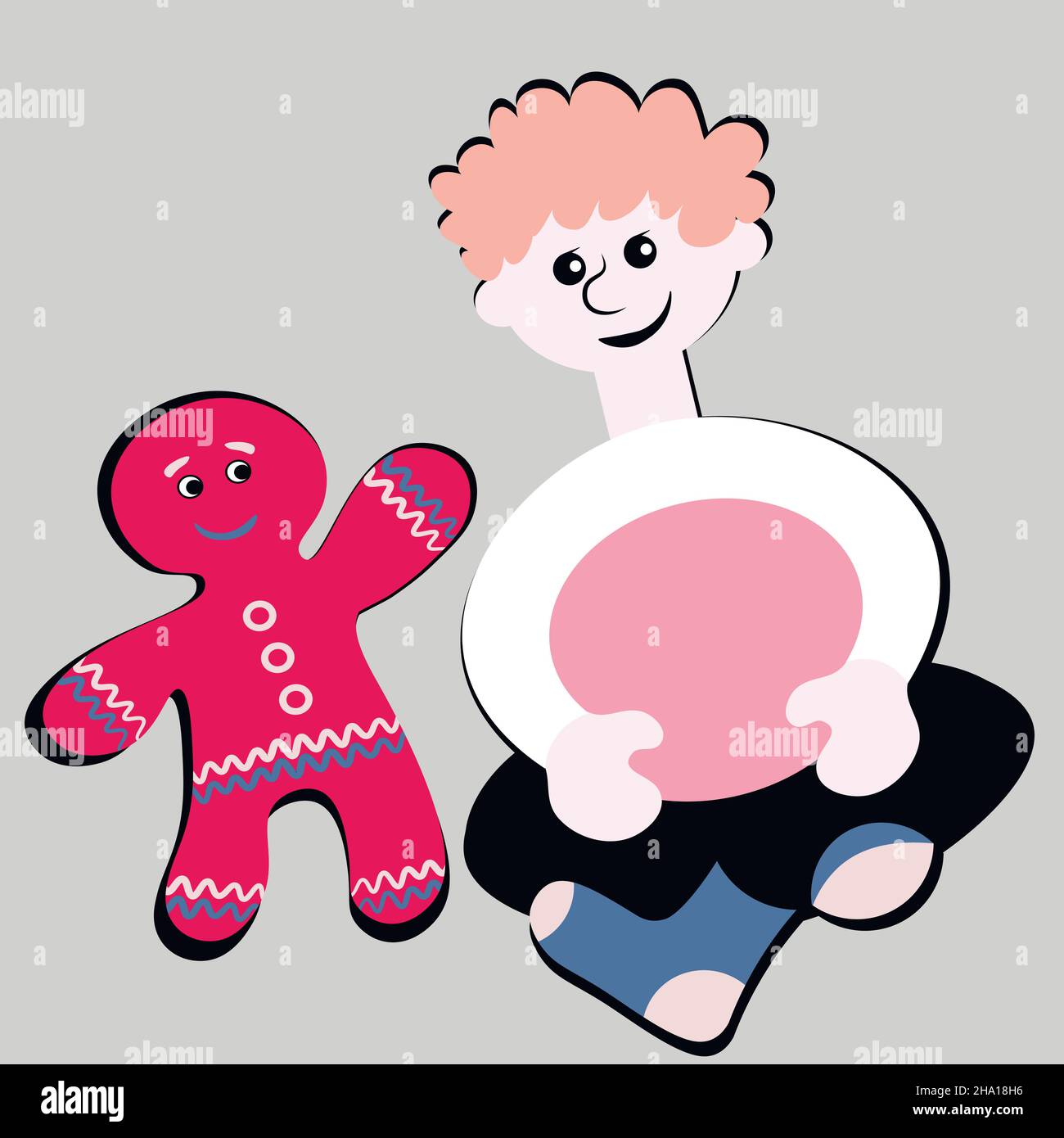 The gingerbread man fairy tale Stock Vector Images - Alamy