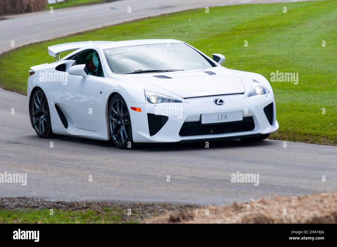 Lexus LFA driving up the hill climb at the Goodwood Festival of Speed ...