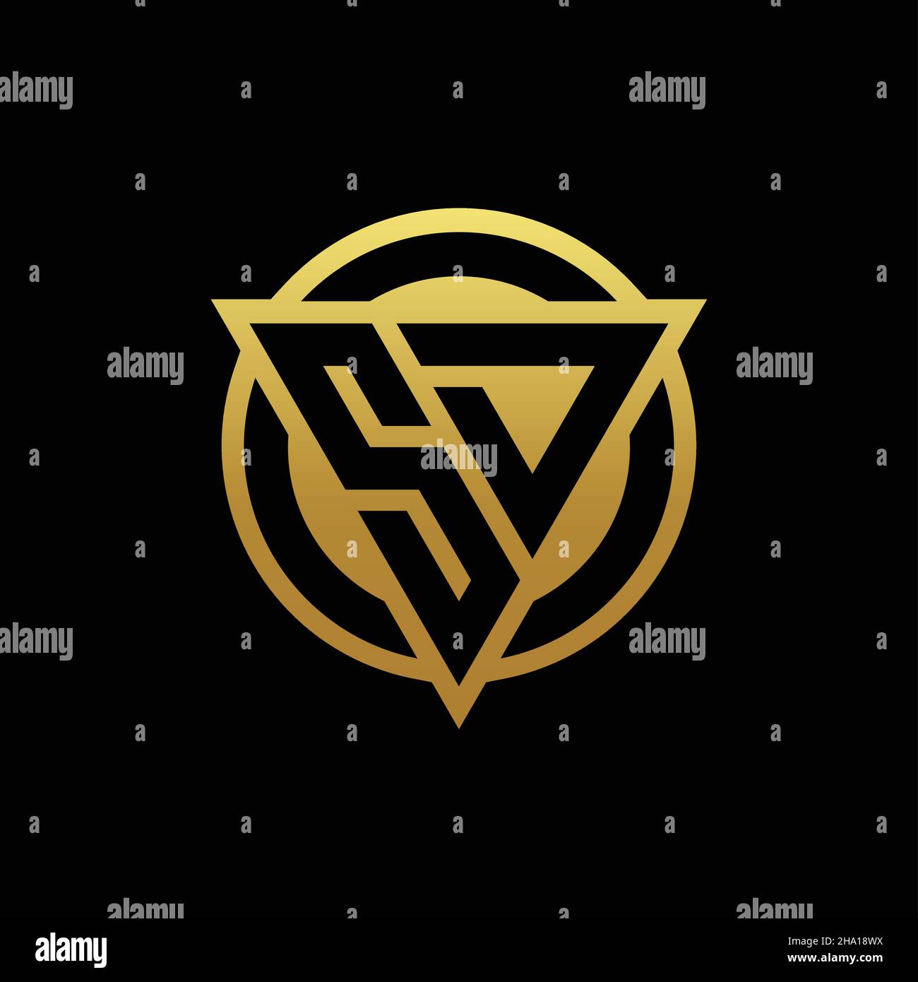 SD logo monogram with triangle shape and circle rounded style isolated ...