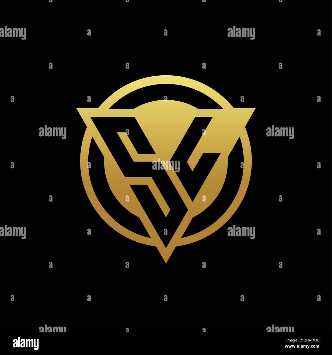 SL logo monogram with triangle shape and circle rounded style isolated ...