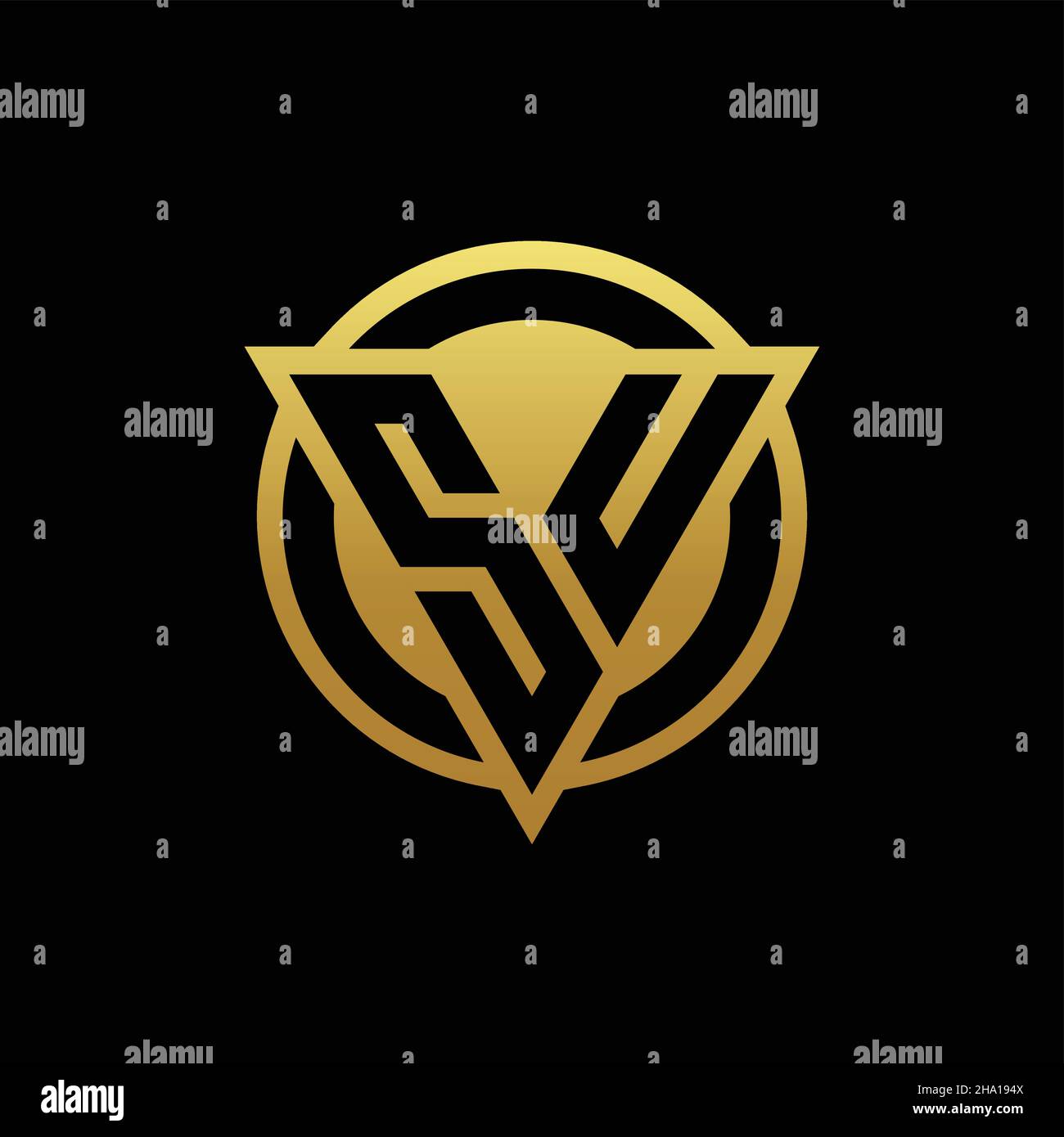 SU logo monogram with triangle shape and circle rounded style isolated ...