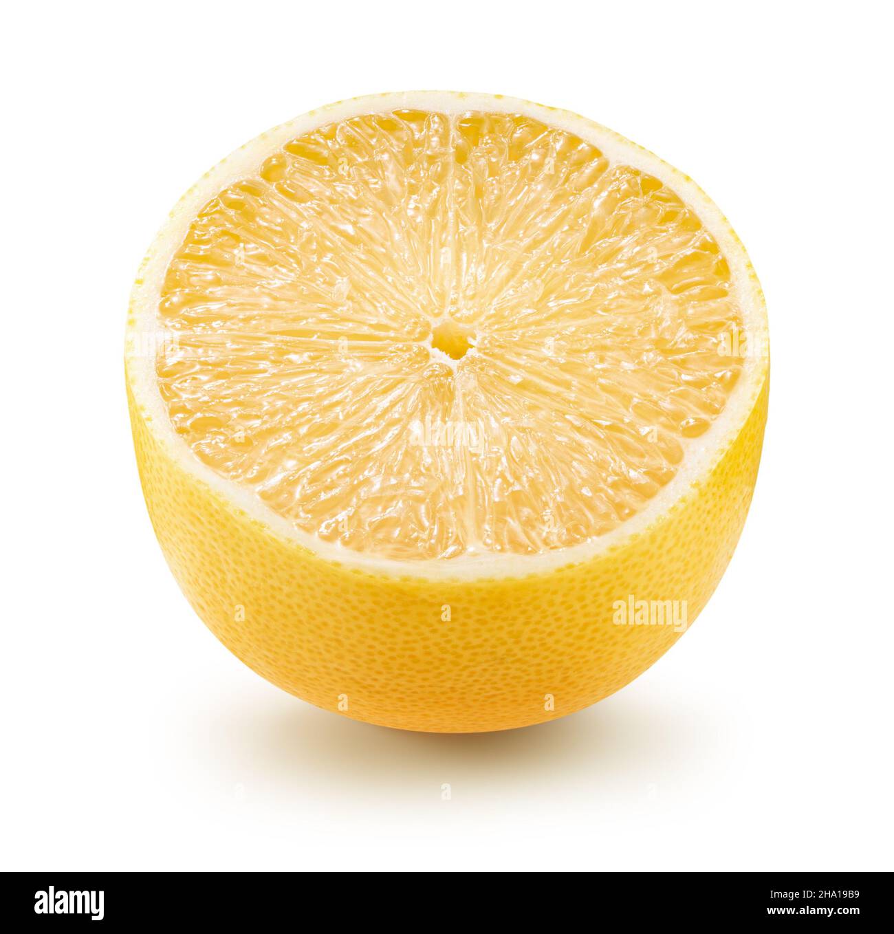 half of lemon isolated on a white background Stock Photo - Alamy