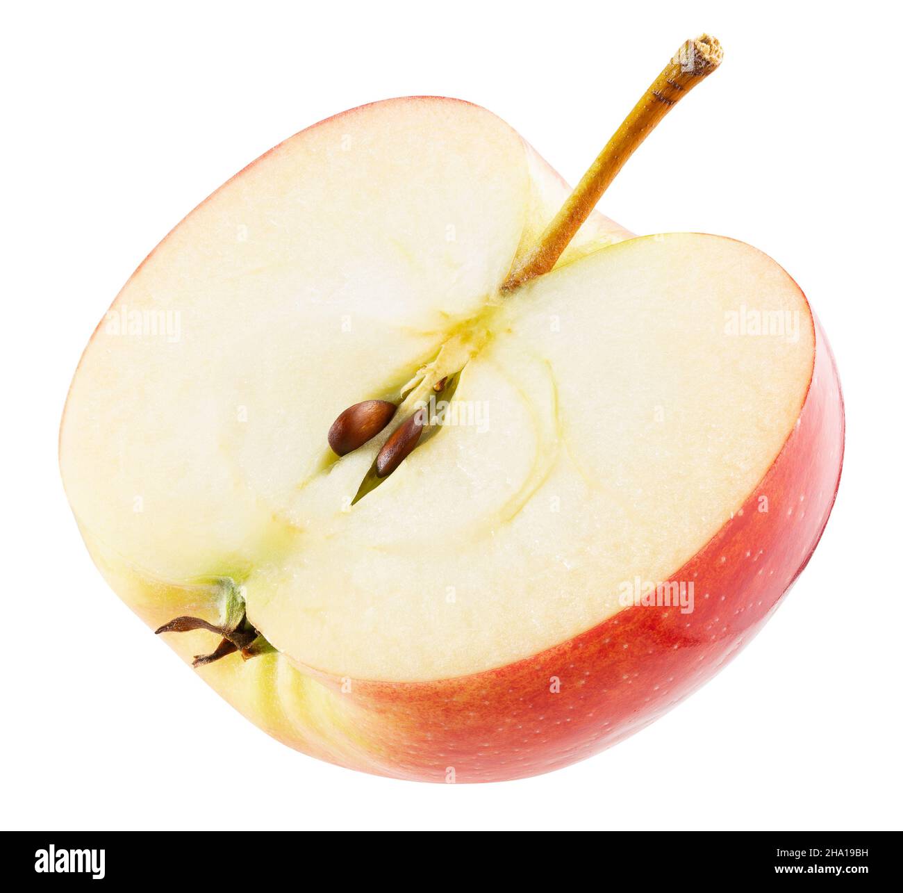 half of red apple isolated on a white background Stock Photo - Alamy