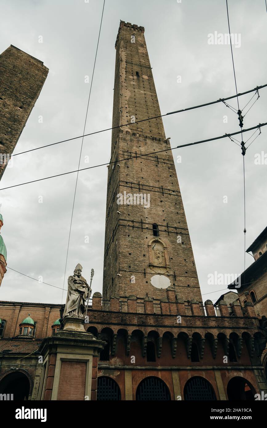 Asinelli Tower, one of the main sights in Bologna, Italy. High quality ...