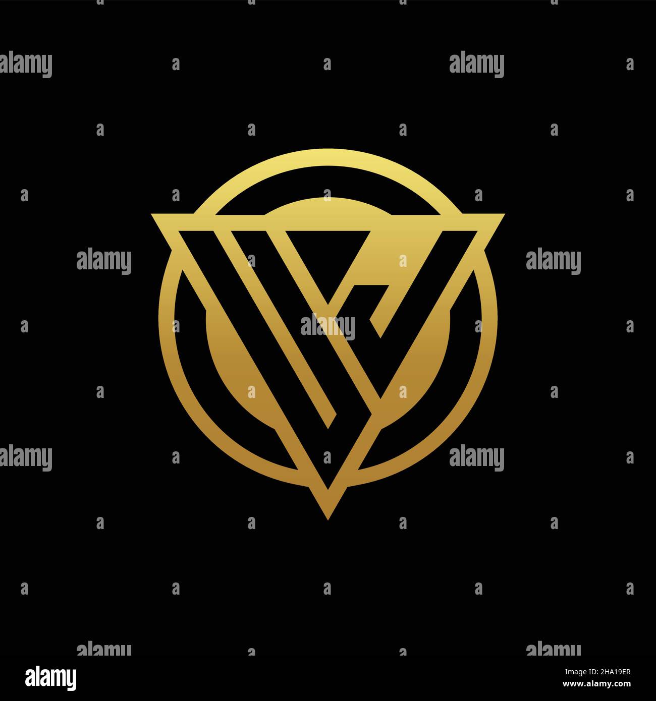 UJ logo monogram with triangle shape and circle rounded style isolated ...