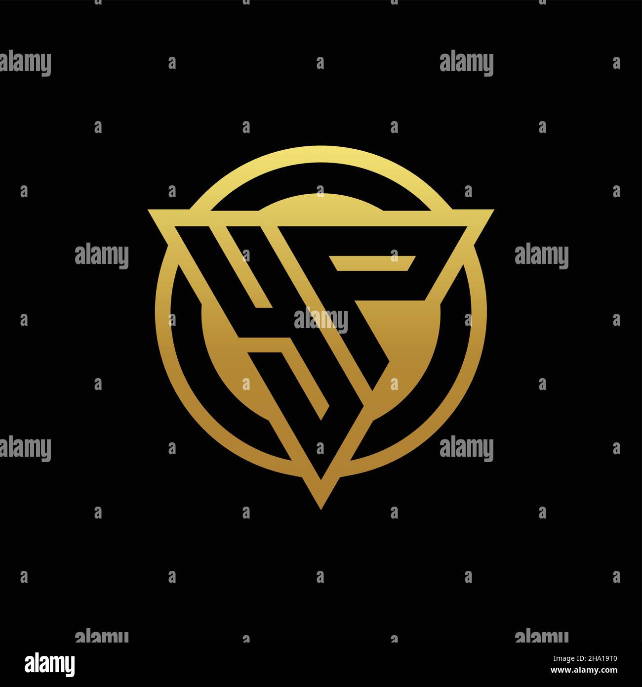 YP logo monogram with triangle shape and circle rounded style isolated ...