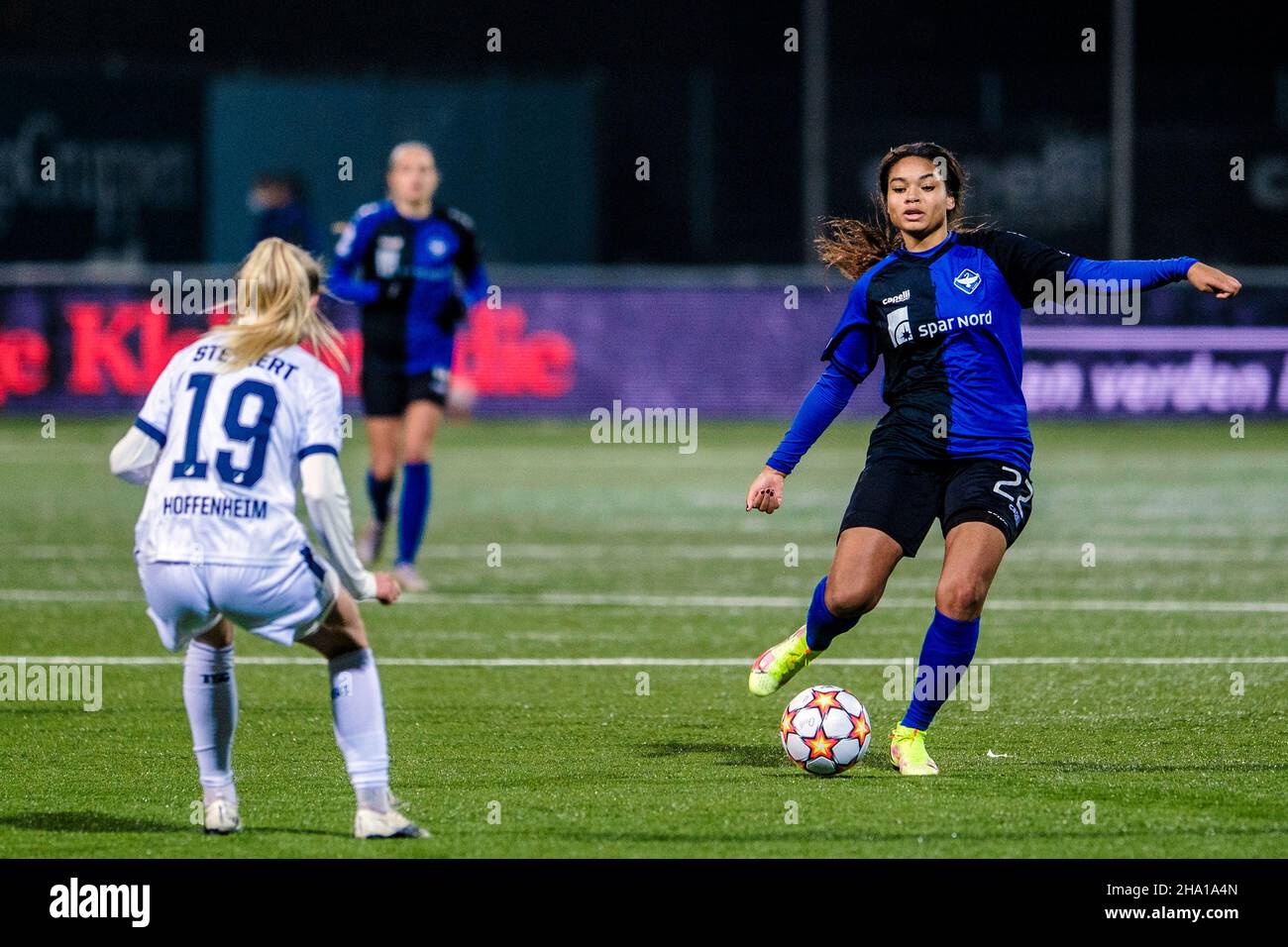 Koege, Denmark. 09th Dec, 2021. Isabella Bryld Obaze (22) of HB Koege ...